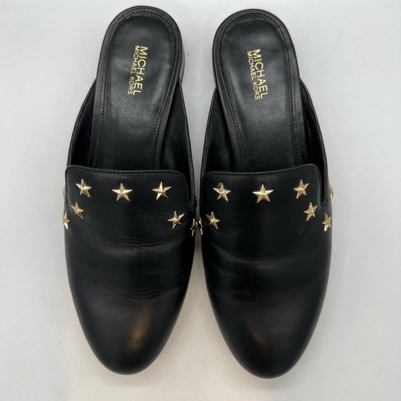 MICHAEL Michael Kors | Shoes | Michael Koss Black Leather Star Studded ...